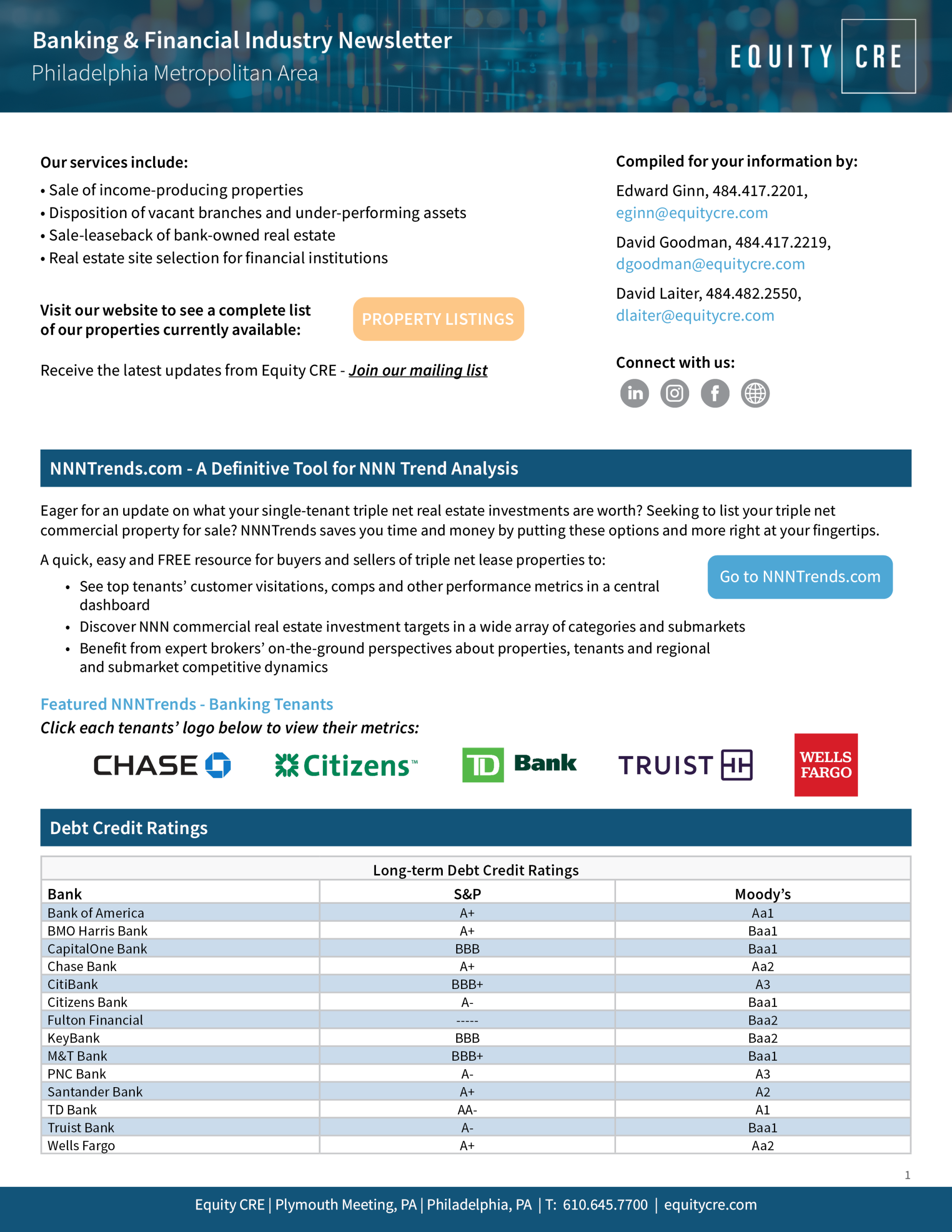 Banking & Financial Industry Newsletter - Equity CRE | Commercial Real ...